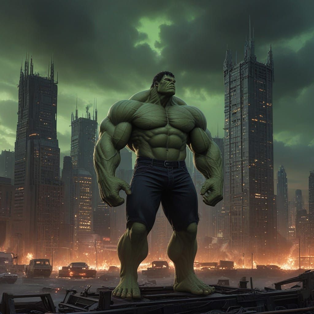 Hulk on the rampage - Metallic Green Behemoth Devastates Dy...