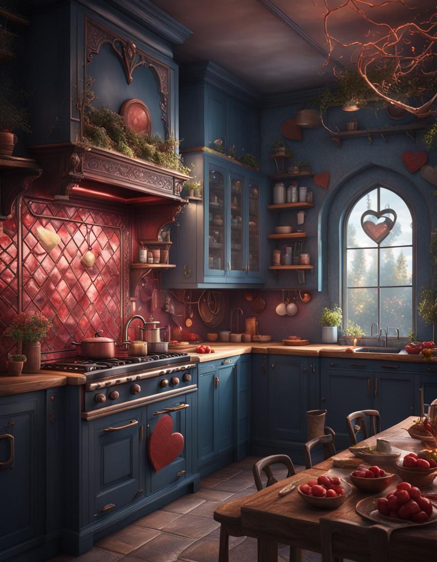 I heart this Kitchen 💗 - AI Generated Artwork - NightCafe Creator