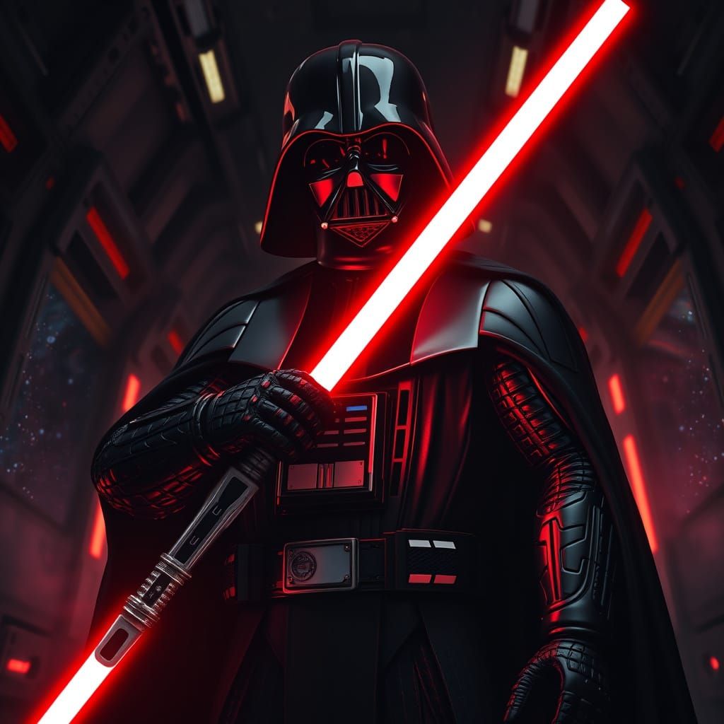 Dark Lord Vader - Majestic Darth Vader in Dark, Ominous Cine...