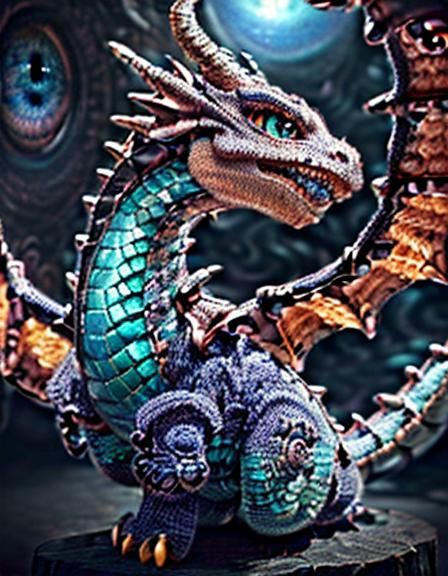 Yarn Dragon - AI Generated Artwork - NightCafe Creator