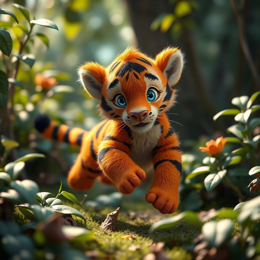 Tigger - Hyper-Realistic Tigger Cub in Hundred-Acre Woods D...