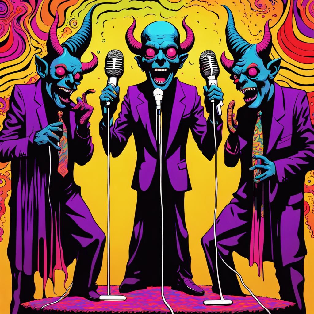 Black Acid Devil Drops the Mic at Karaoke in Hell while all the ...