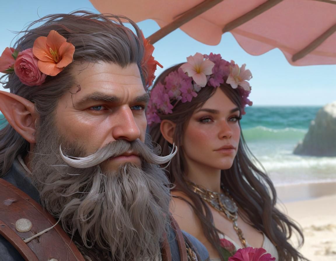 Dwarves in the tropics - AI Generated Artwork - NightCafe Creator