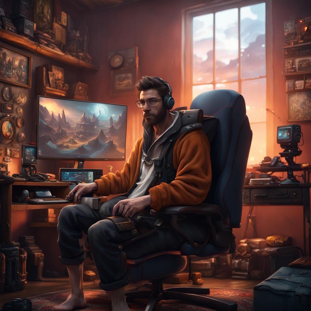 Gamer - AI Generated Artwork - NightCafe Creator