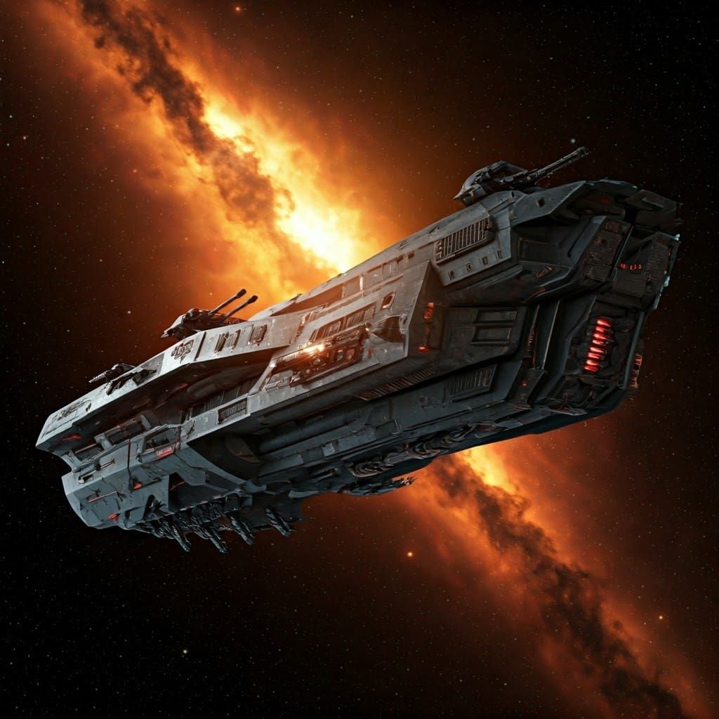 An aggressive and realistic space battle ship design