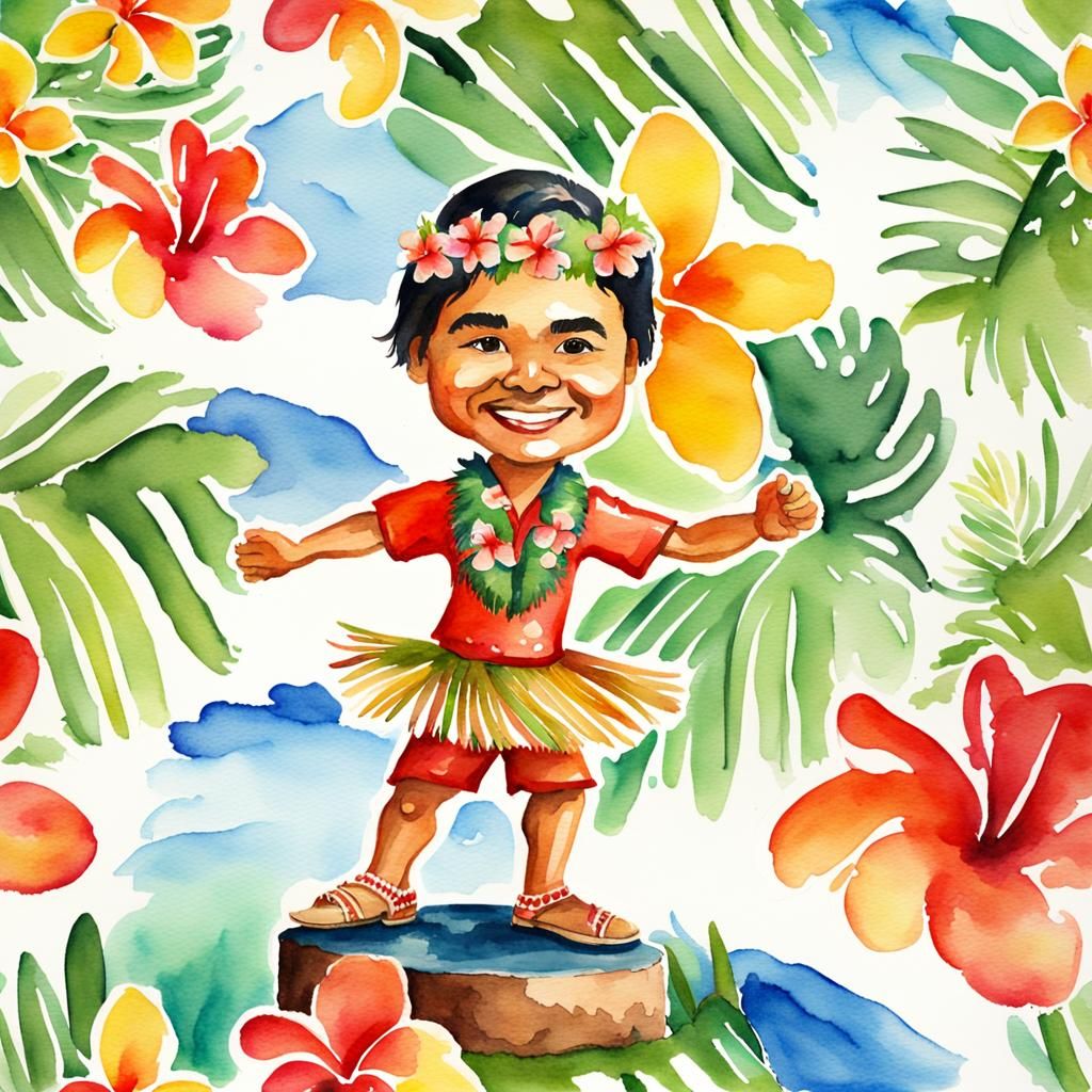 Hawaiian Dancer - AI Generated Artwork - NightCafe Creator