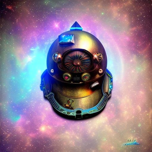 steampunk space hat 8k resolution holographic astral cosmic ...