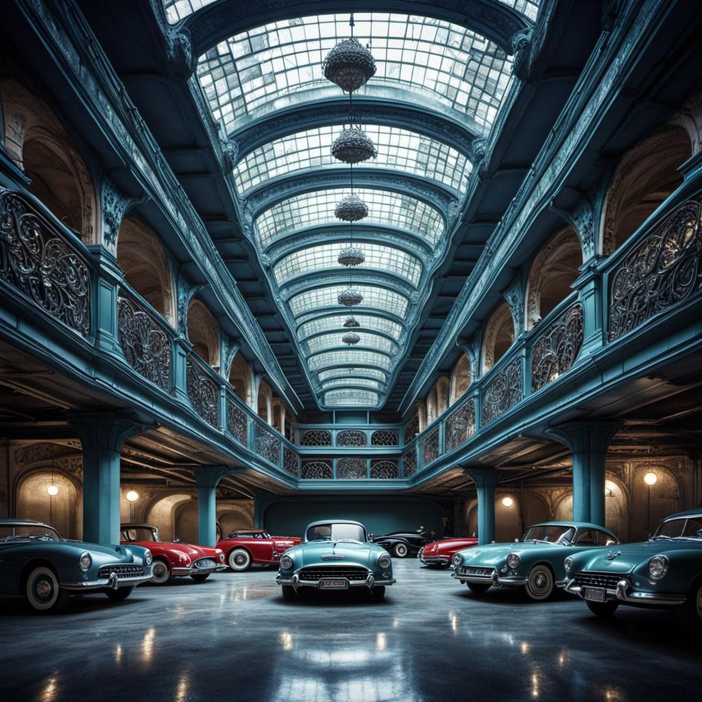 Gothic Garage - AI Generated Artwork - NightCafe Creator