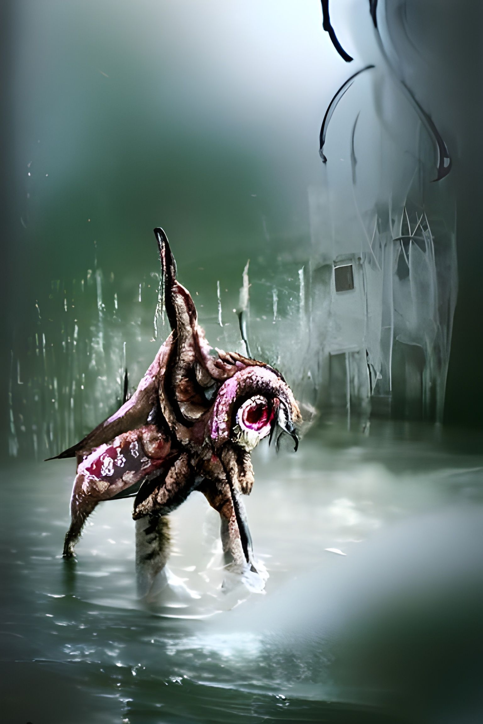 Undead wolf octopus - AI Generated Artwork - NightCafe Creator