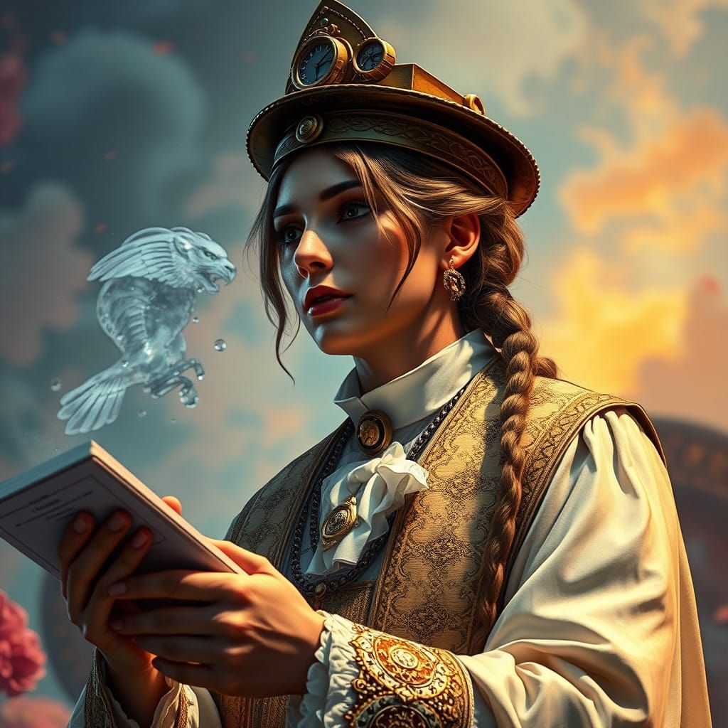 Steampunk Hera Performs a Vibrant Wedding Ceremony - AI Art