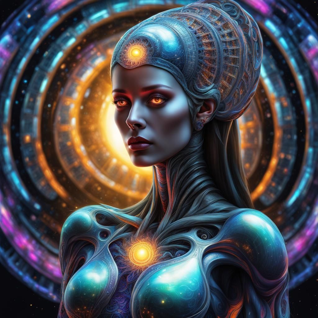 By H. R. Giger, Long depth of field, Lightbody. Vibrant colours ...