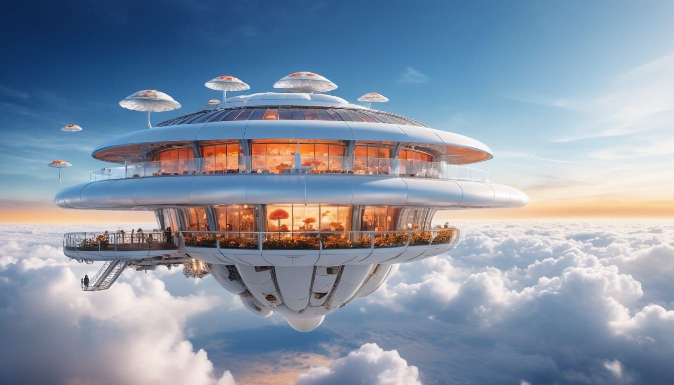 sky habitat - Luxurious Sky Habitat on Anti-Gravity Engines