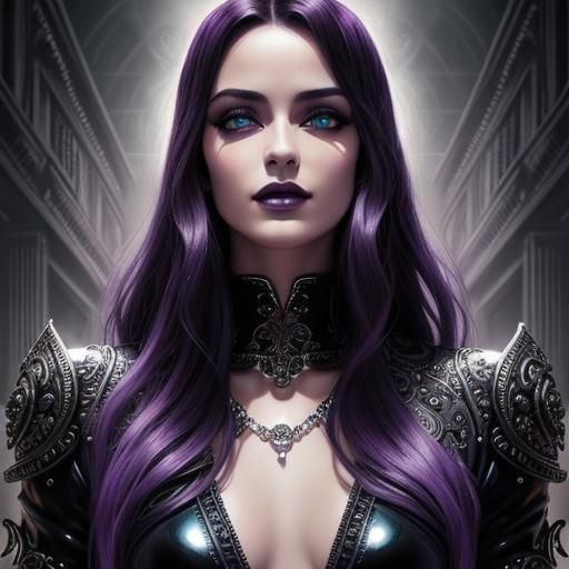 violet goth goddess - AI Generated Artwork - NightCafe Creator