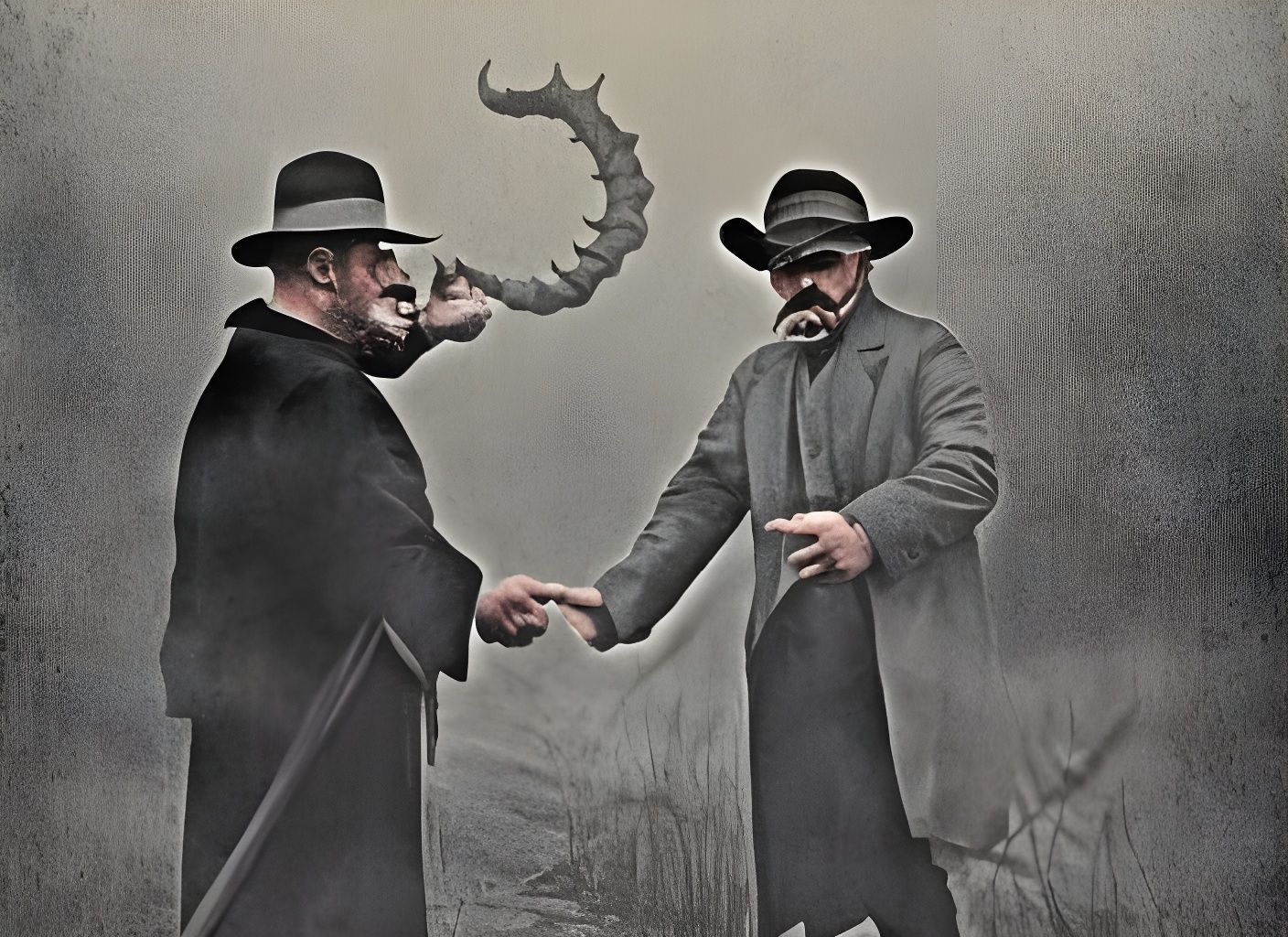 Meeting the Devil Down at the Crossroads, 1900s photograph, eldritch ...