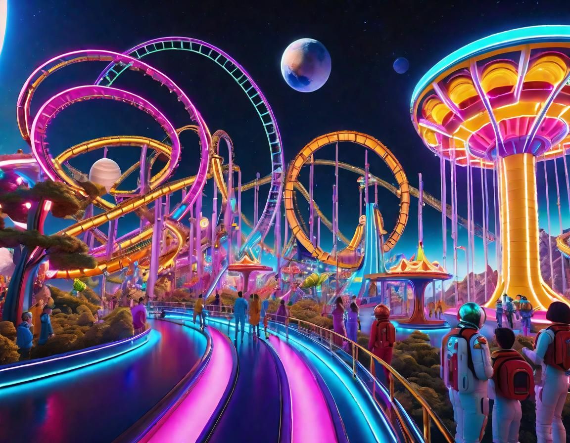The Moon Amusement Park - AI Generated Artwork - NightCafe Creator