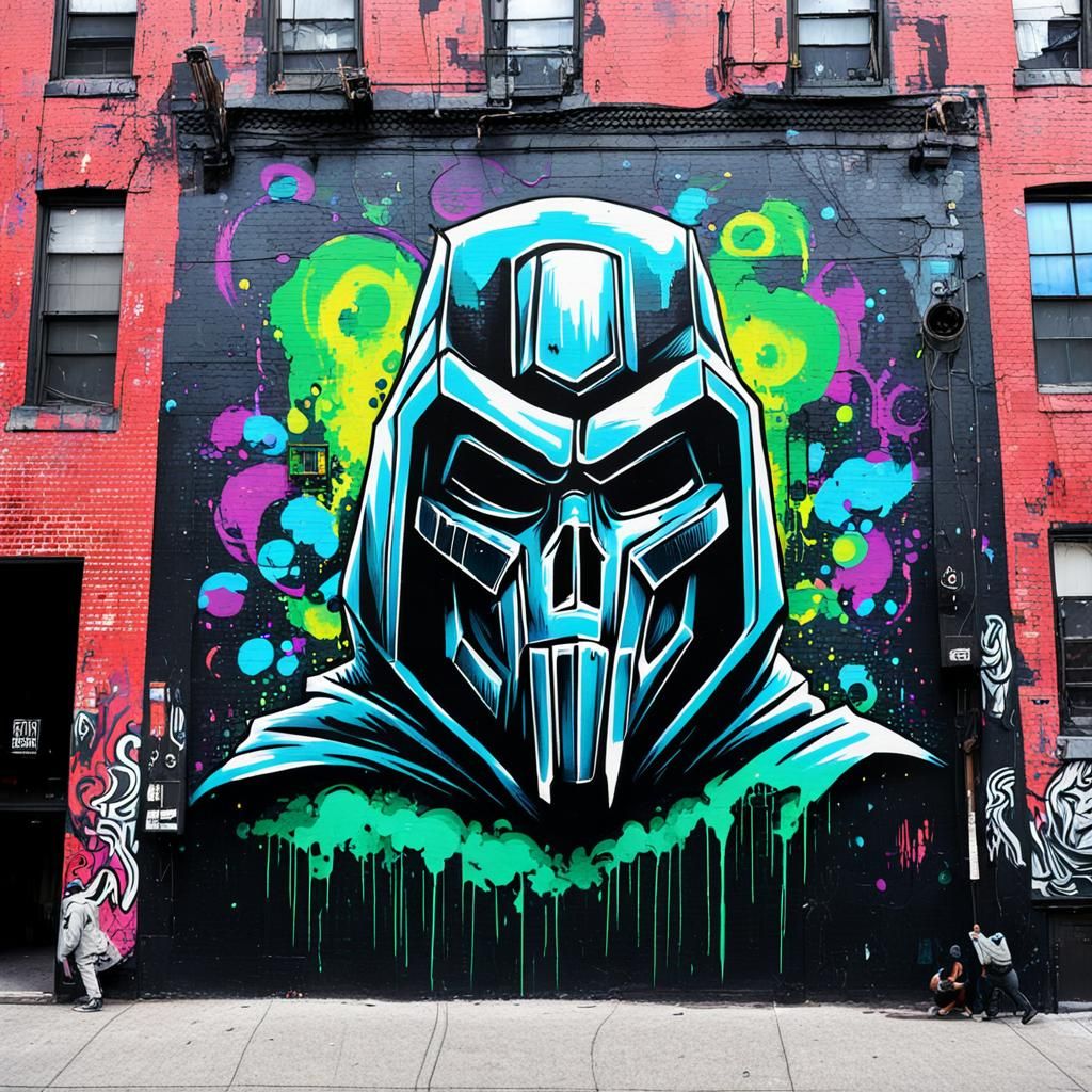 MF DOOM graffiti #1 - AI Generated Artwork - NightCafe Creator