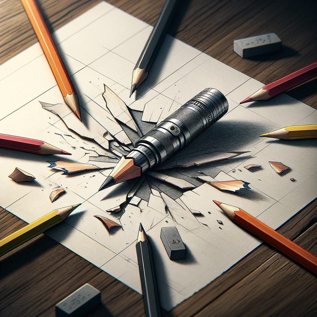 Pencil Explosion - AI Generated Artwork - NightCafe Creator