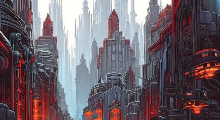 Comic Book City Pannel - AI Generated Artwork - NightCafe Creator