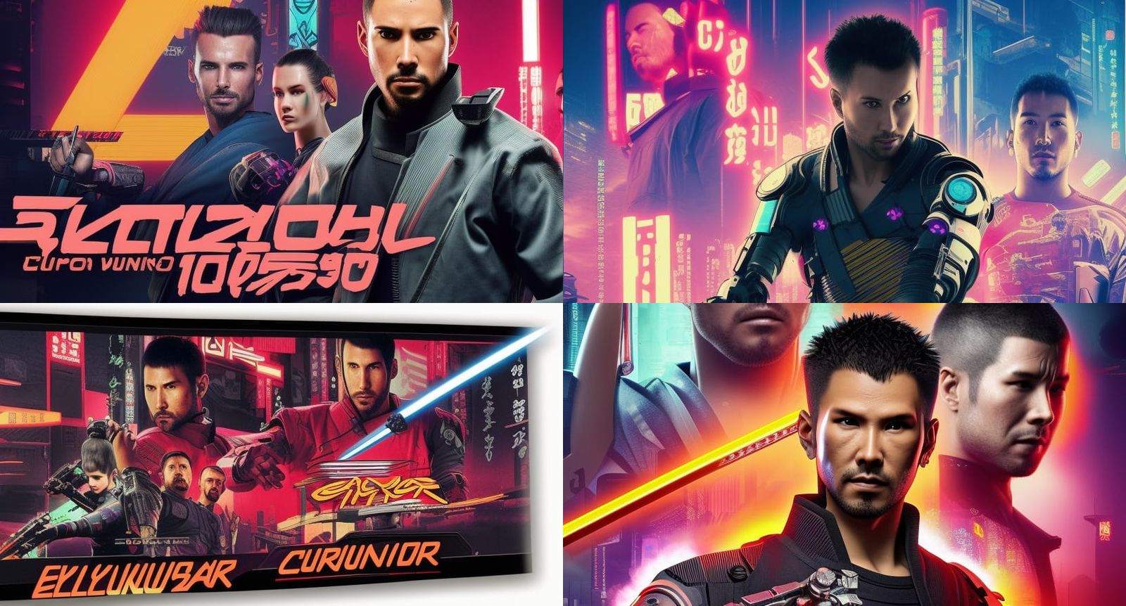 Cyborg Samurai Edo period cyberpunk 2099 blade runner 2049 neon - AI ...