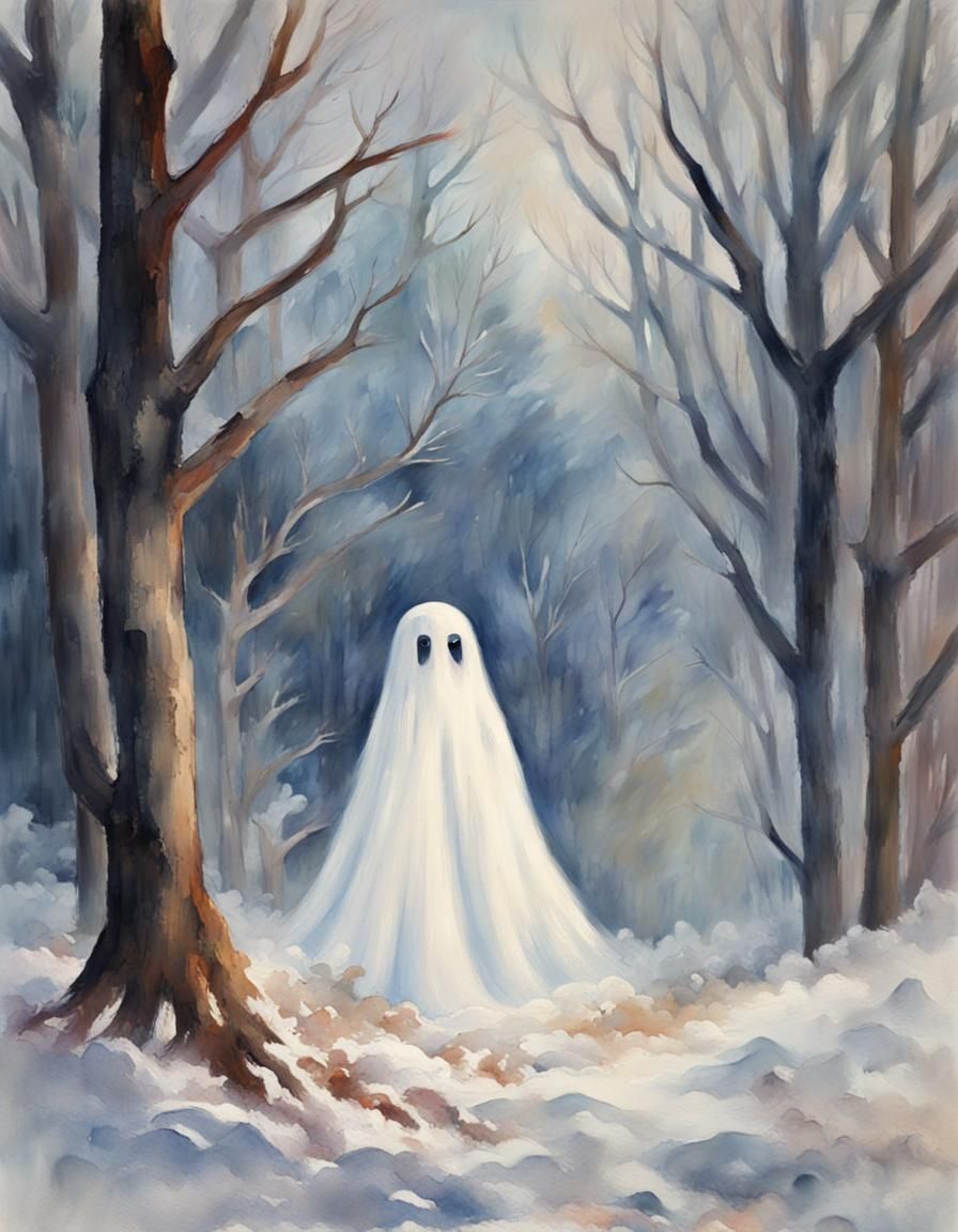 A winter ghost - AI Generated Artwork - NightCafe Creator