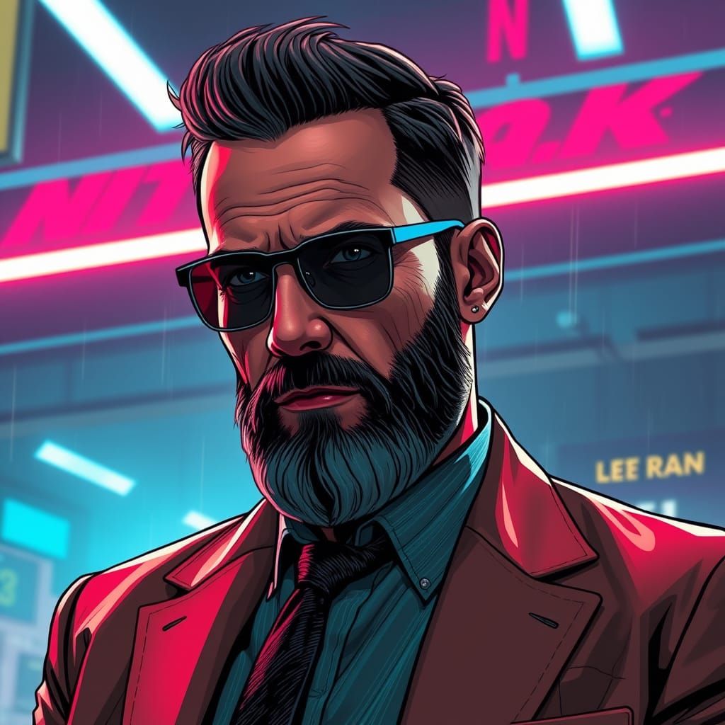 Corporate Executive in Cyberpunk 2099 - AI Art
