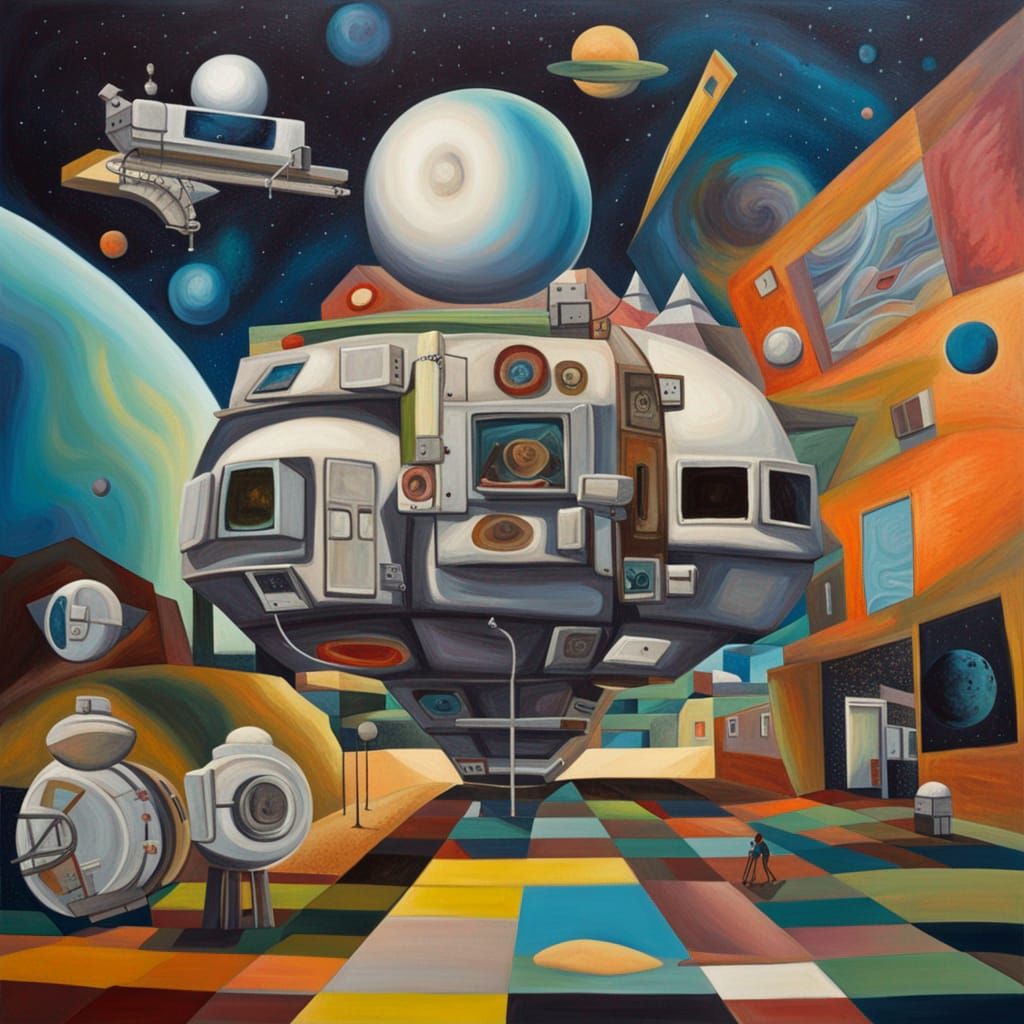 Interdimensional Space Station - AI Generated Artwork - NightCafe Creator