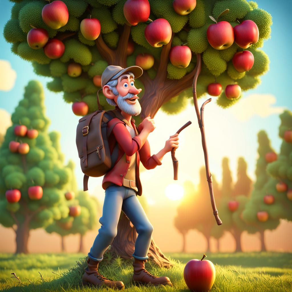 Older Johnny Appleseed - AI Generated Artwork - NightCafe Creator
