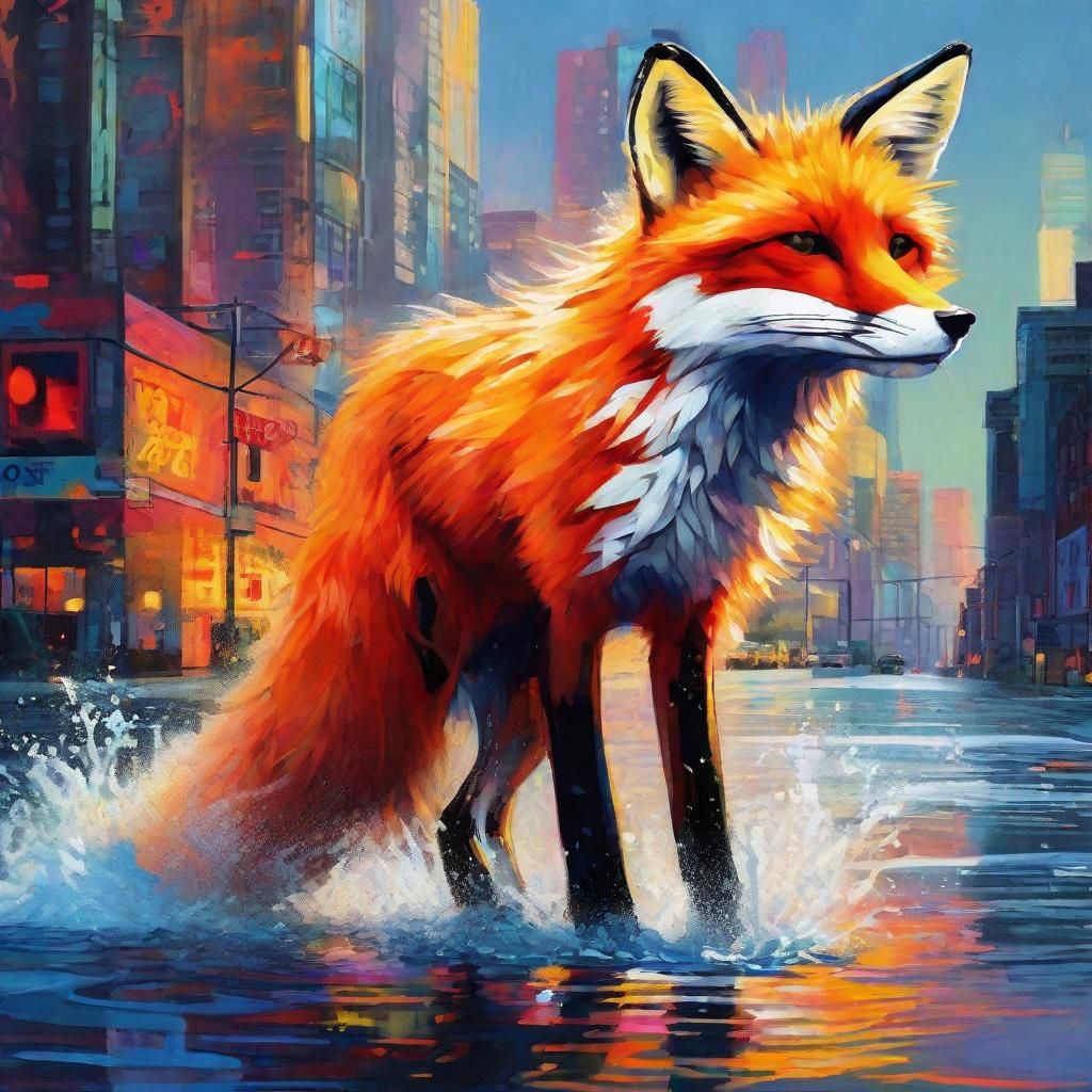 City Fox - AI Generated Artwork - NightCafe Creator