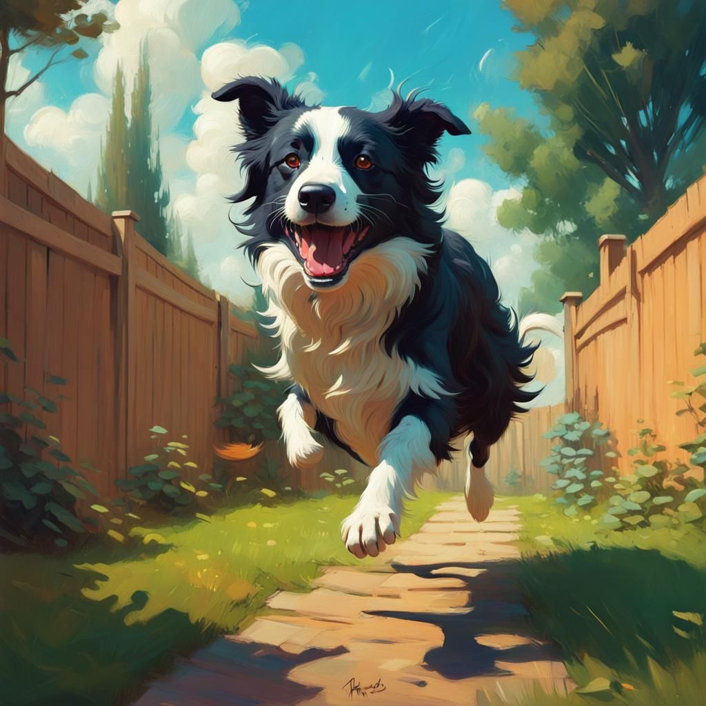 Running pup - AI Generated Artwork - NightCafe Creator