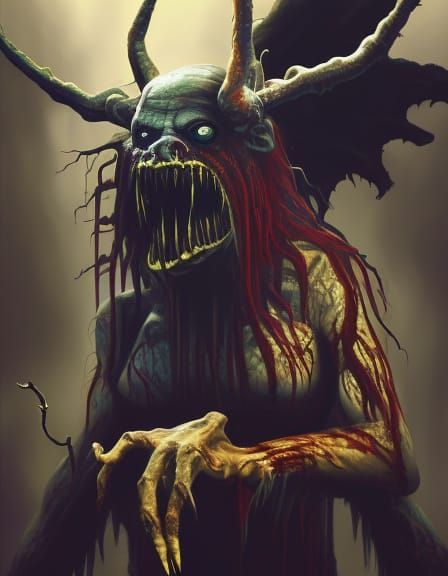 WENDIGO MONSTER 1 - AI Generated Artwork - NightCafe Creator
