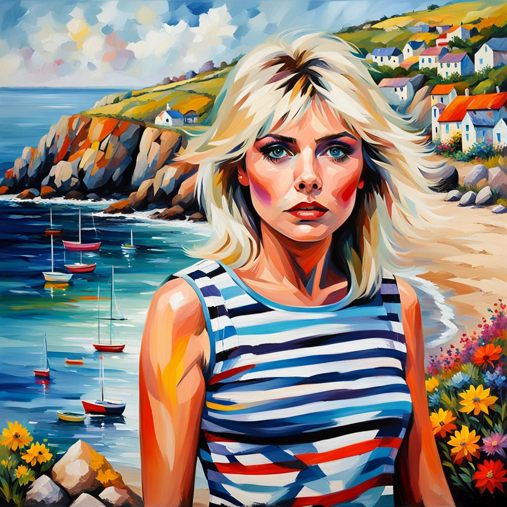 Debbie Harry - Cornish Coast - AI Generated Artwork - NightCafe Creator