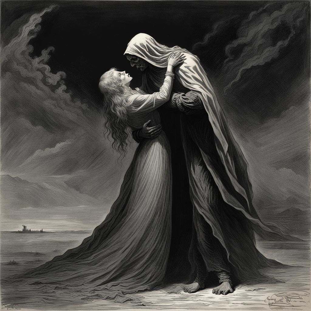 Embrace of Death - AI Generated Artwork - NightCafe Creator