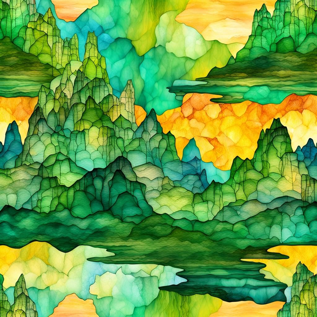 Wuling Mountains Floating in the Clouds - AI Generated Artwork ...