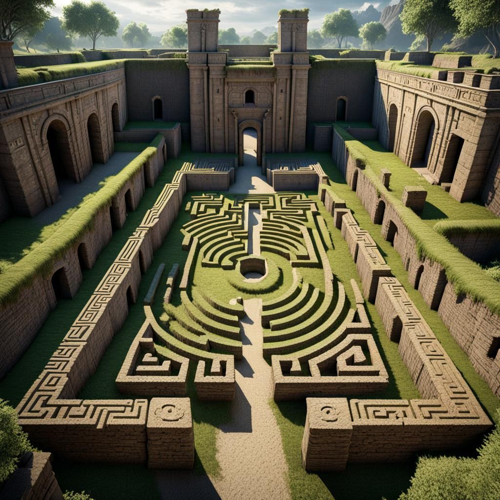 Ruins of a labyrinth - AI Generated Artwork - NightCafe Creator