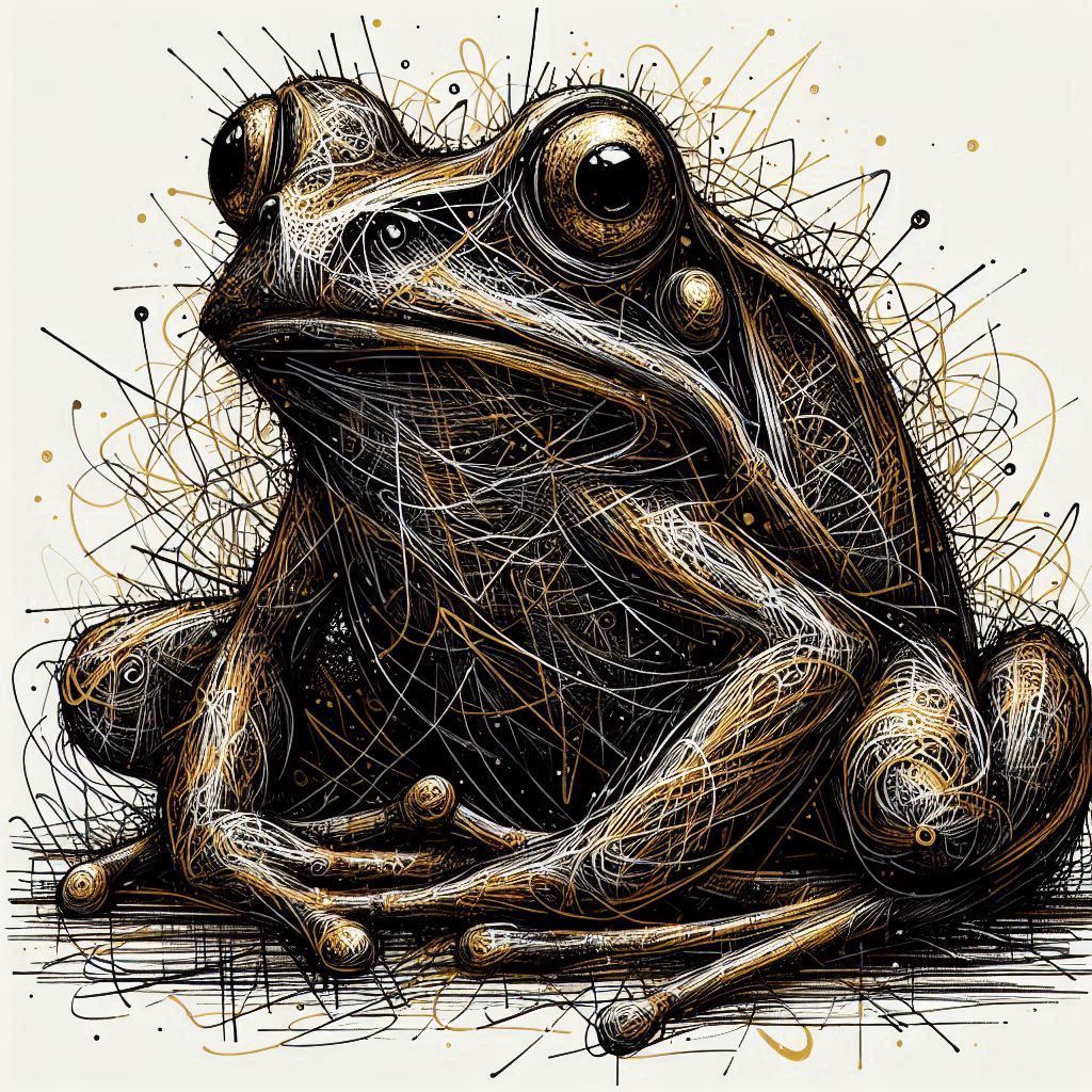 Scribble frog - AI Generated Artwork - NightCafe Creator