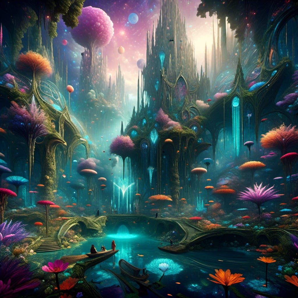 Magical Oasis - AI Generated Artwork - NightCafe Creator