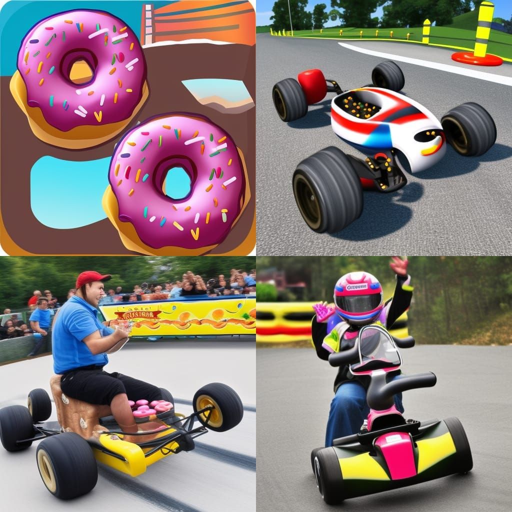 Donuts kart racing - AI Generated Artwork - NightCafe Creator