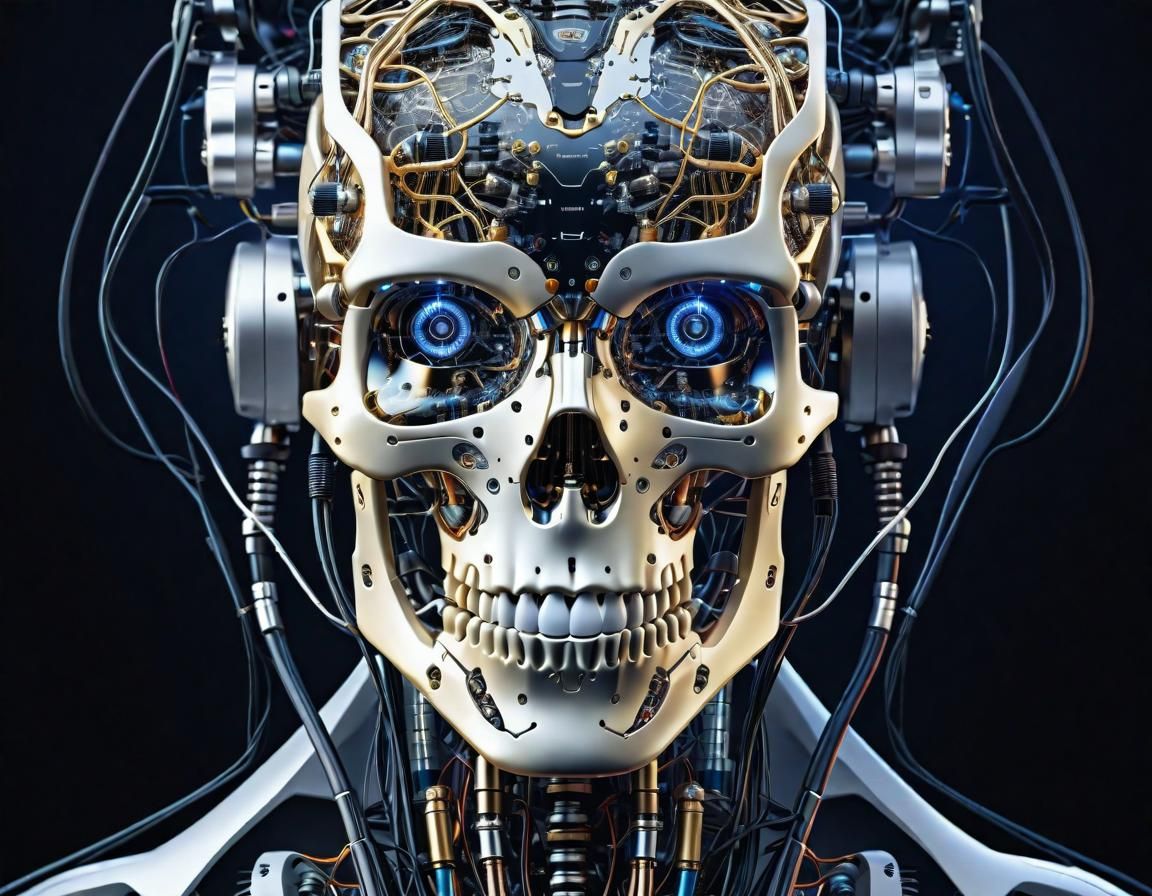 robotic skeleton - AI Generated Artwork - NightCafe Creator