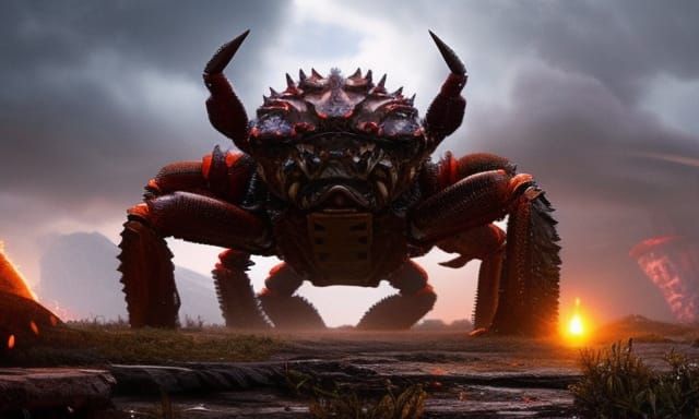 After Armageddon only crabs survive. Boy do they evolve and flourish !! - AI Generated Artwork ...