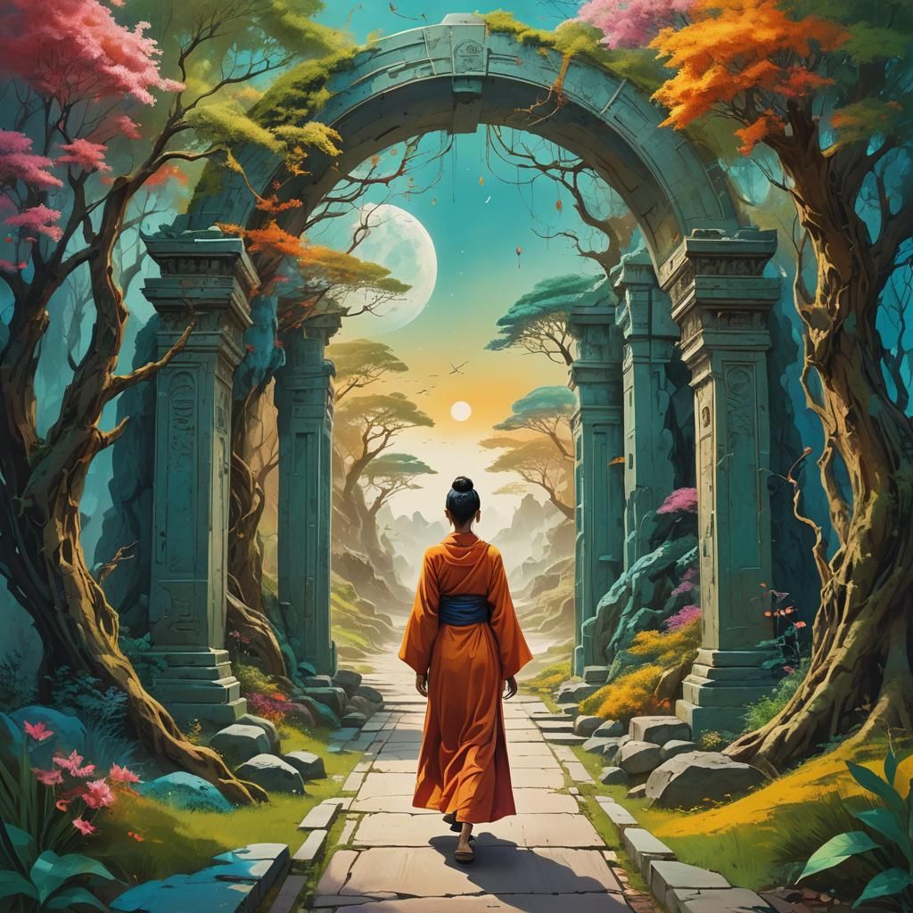 The Peaceful Zen Gateway. - AI Generated Artwork - NightCafe Creator