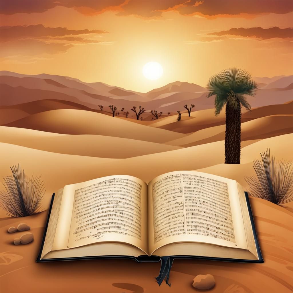 Book of Psalms music desert background - AI Generated Artwork ...