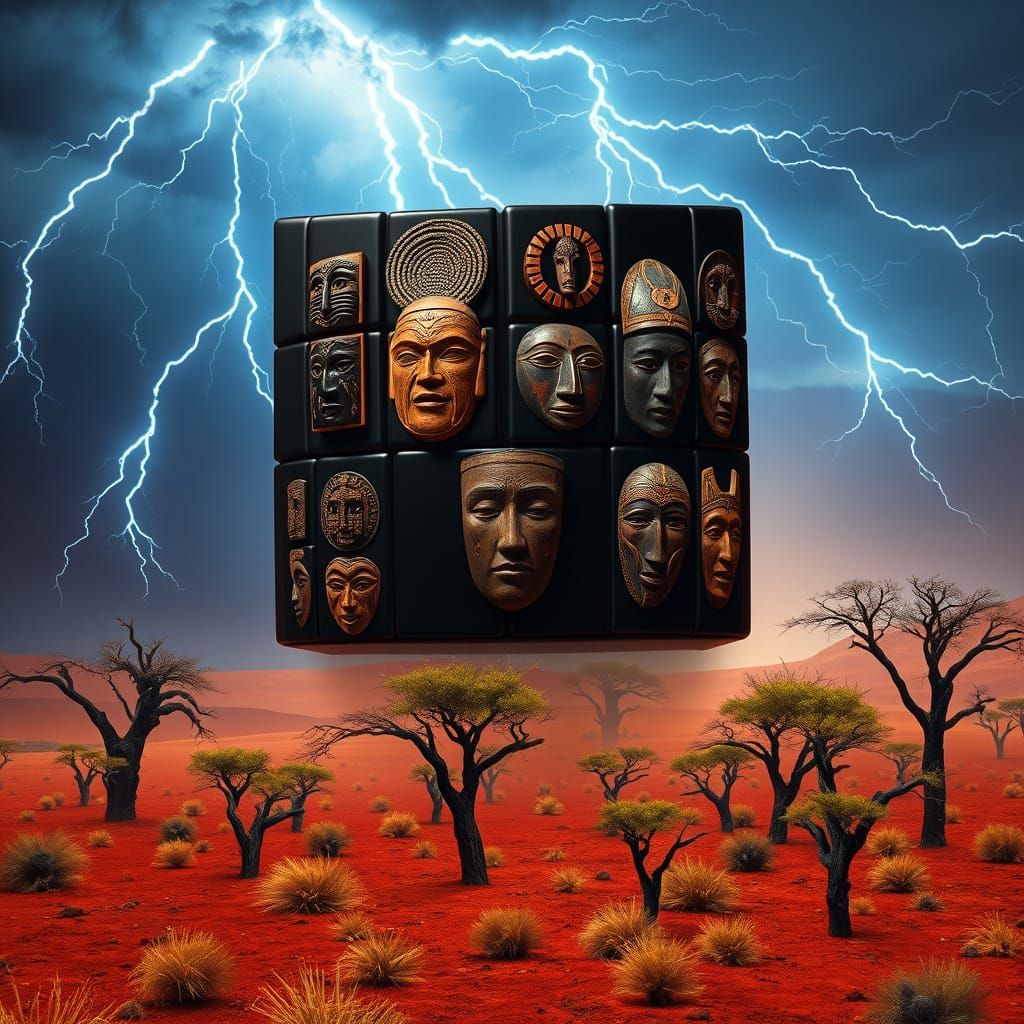 REMEMBERING SUN RA - Obsidian Black Rubik's Cube in Crimson ...