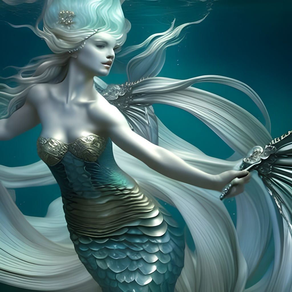 Marble Mermaid - AI Generated Artwork - NightCafe Creator