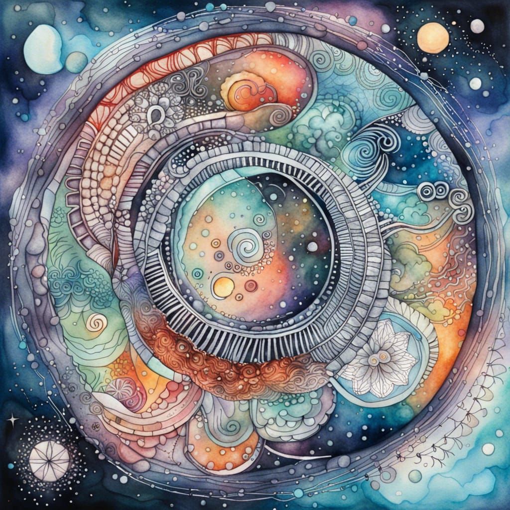 Strudel im Universum - AI Generated Artwork - NightCafe Creator