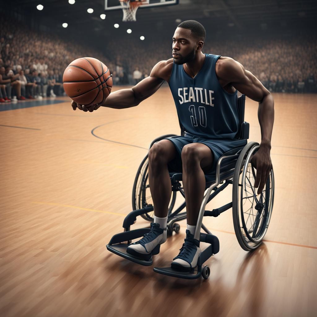 Basketball Player Empowering Disabilities - AI Generated Artwork ...