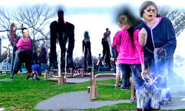 Normal people at the park. - AI Generated Artwork - NightCafe Creator