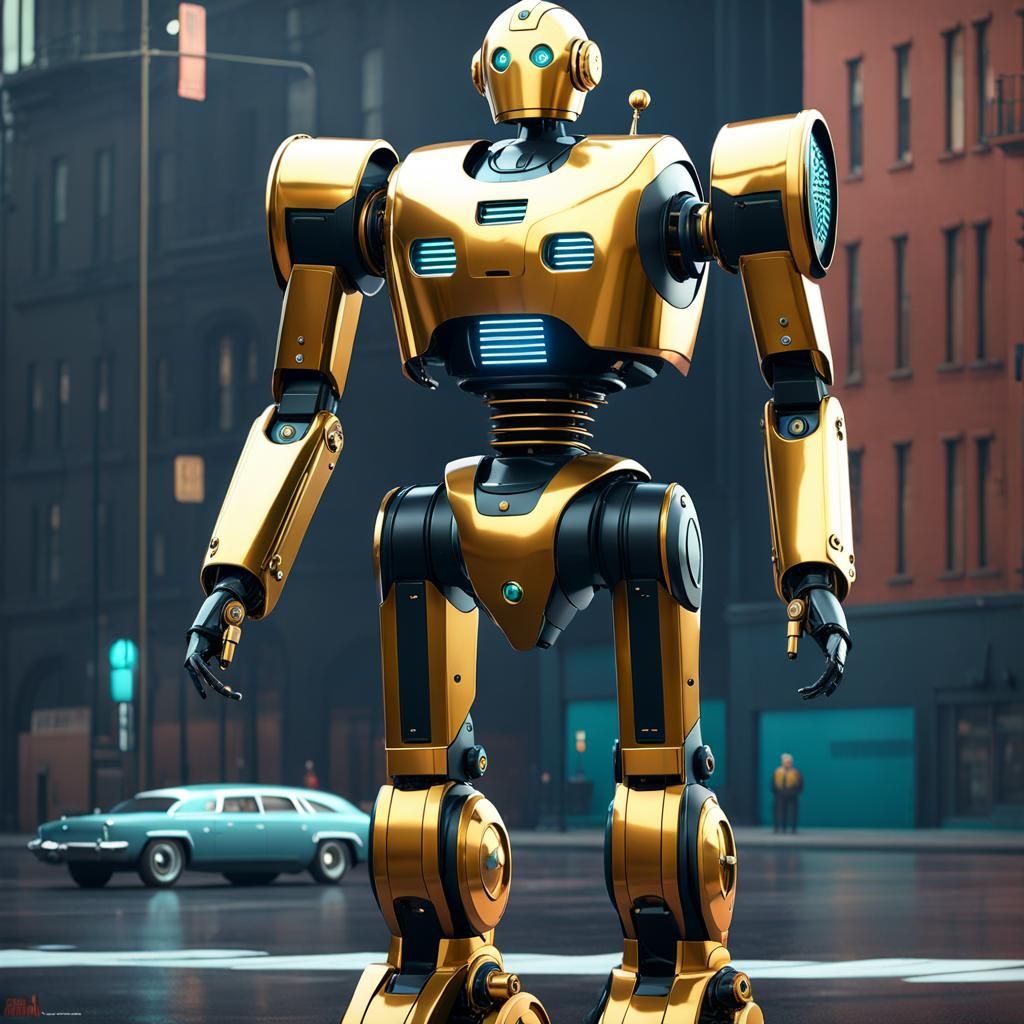 Dignified robot butler, humanoid robot design by Simon Stålenhag ...