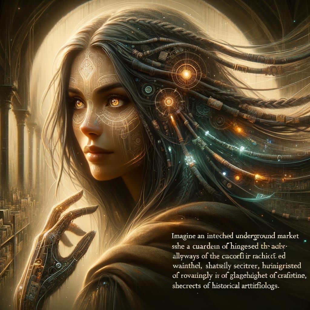 Spectral Guardian of Relics Moves with Ethereal Gr... - AI Art