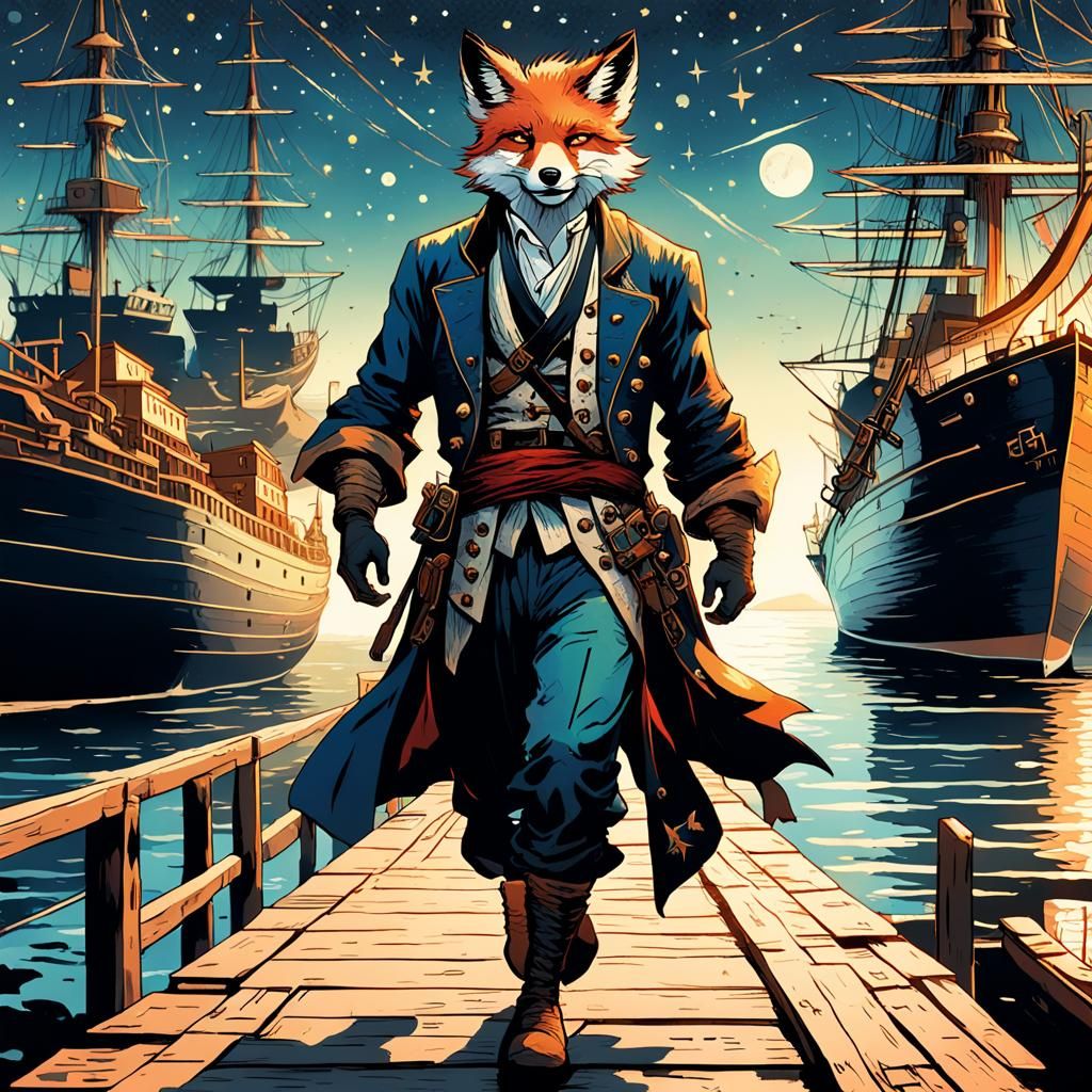 Vulpine Privateer - AI Generated Artwork - NightCafe Creator