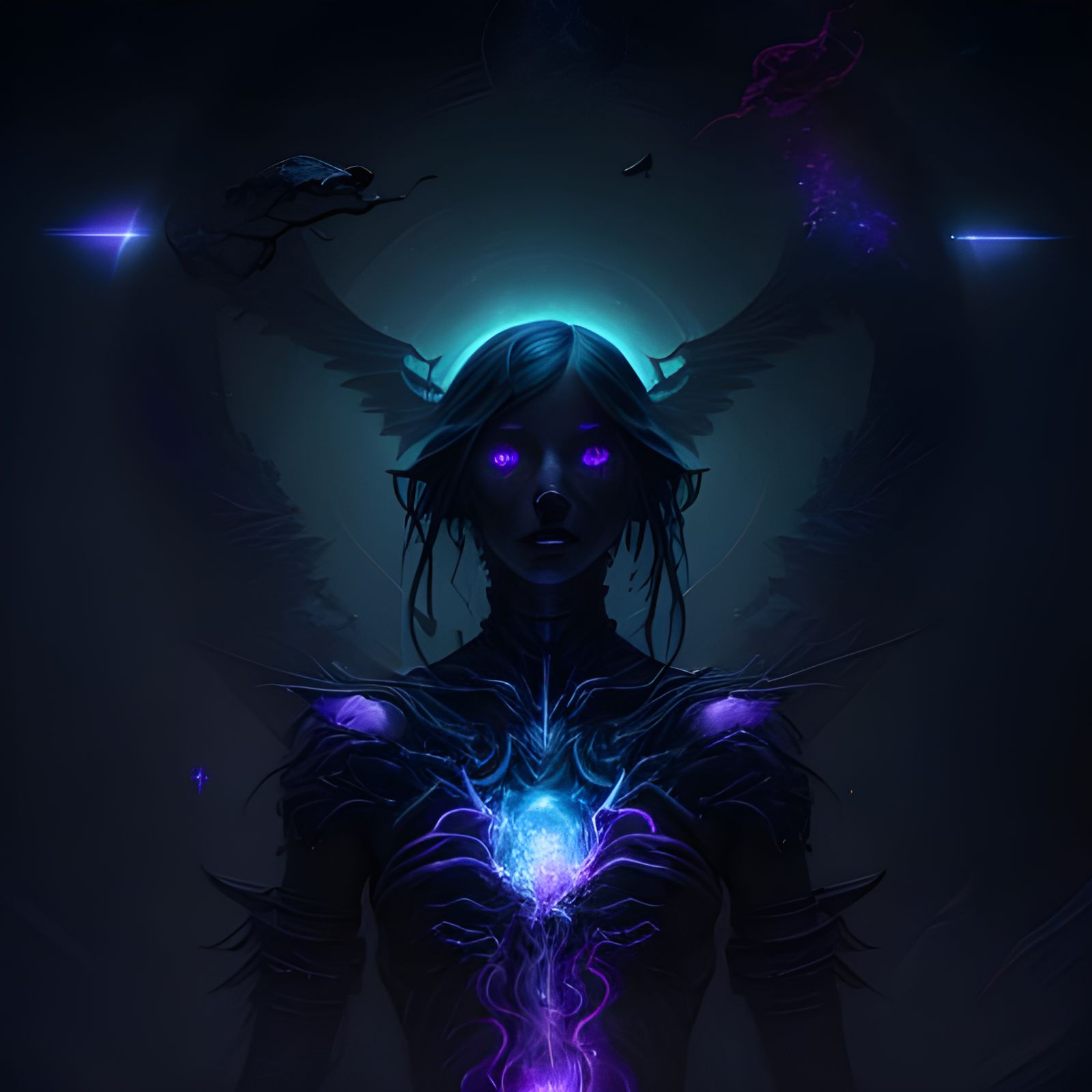 Absorbing darkness sinister by Greg Rutkowski 8k resolution holographic ...